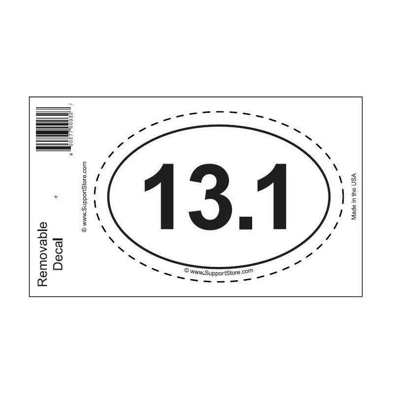 13.1 Half Marathon Bumper Sticker Decal - Oval - Buy Now – Support Store