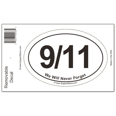 September 11th Sticker Decal - 9/11 Decal - Oval - Order Now – Support ...