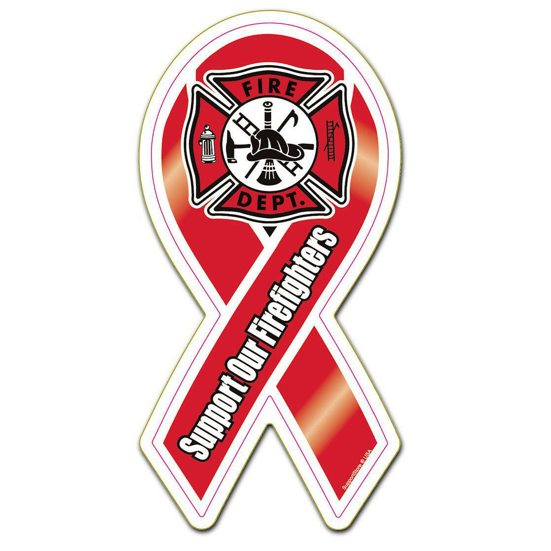 Support Firefighters Ribbon Decal" - Order Now – Support Store