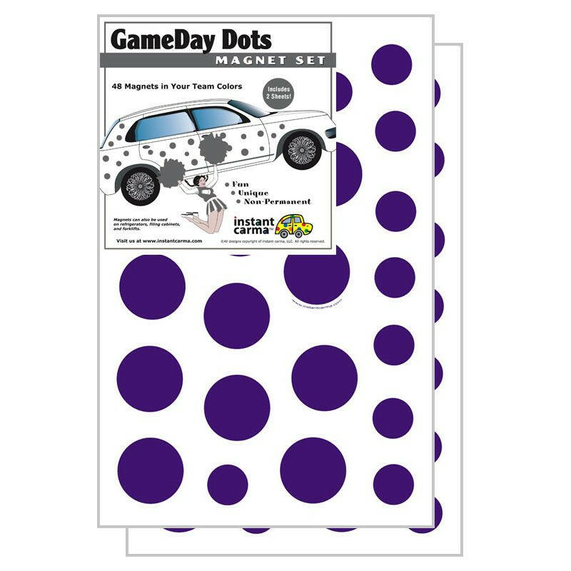 Set of 48 Game Day Dot Magnets - Purple & White - Order Now – Support Store