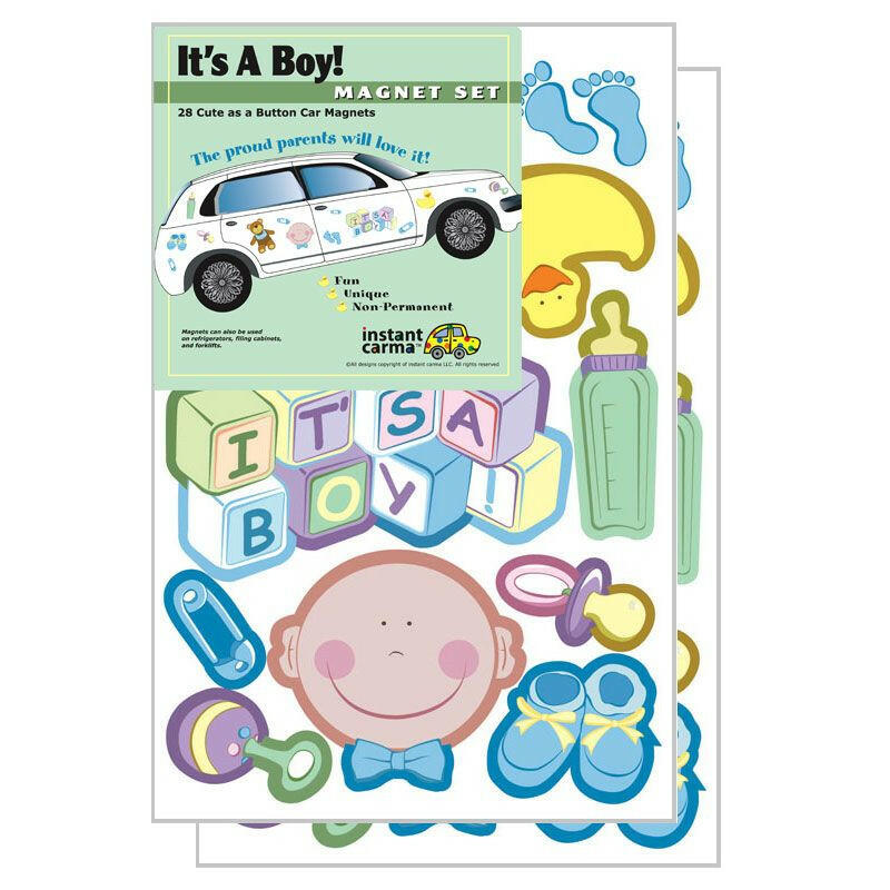 It's a Baby Boy - Car Magnet Set - Order Now! – Support Store