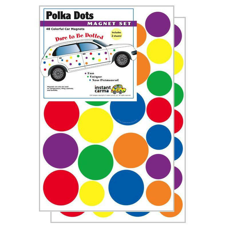 Multi Color Polka Dots Car Magnet Set - Order Now – Support Store
