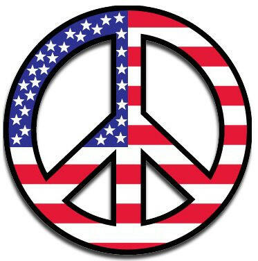 Top Quality Peace Sign Car Magnet - Red, White & Blue - Buy Now ...