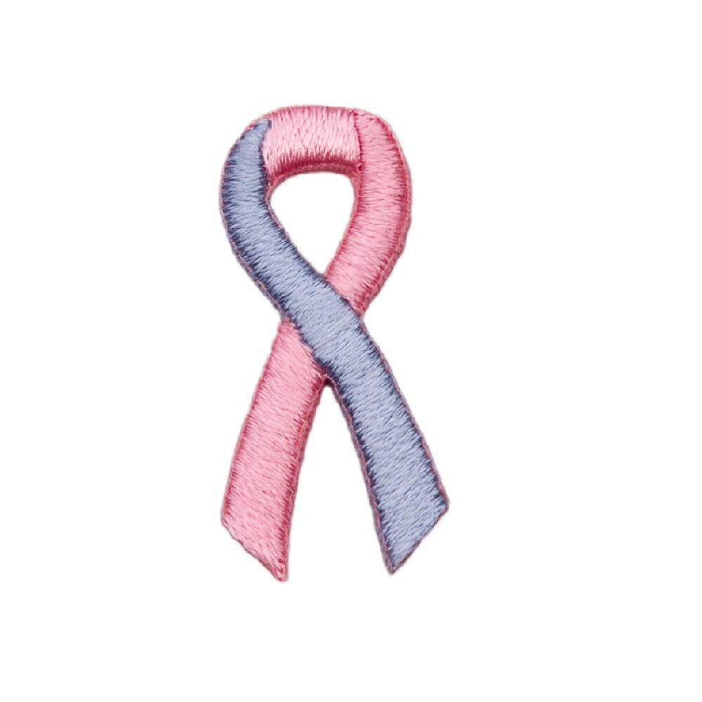 Pink Blue Ribbon Embroidered Stick Ons - 25 Pack - Buy Now – Support Store