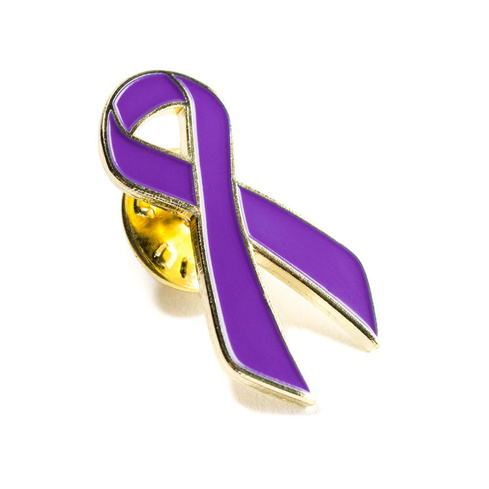 Epilepsy Awareness 50 Pcs Purple Ribbon Heart Pins - For Lupus ...