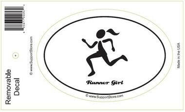 Top Quality Runner Girl Bumper Sticker Decal - Oval - Order Now ...