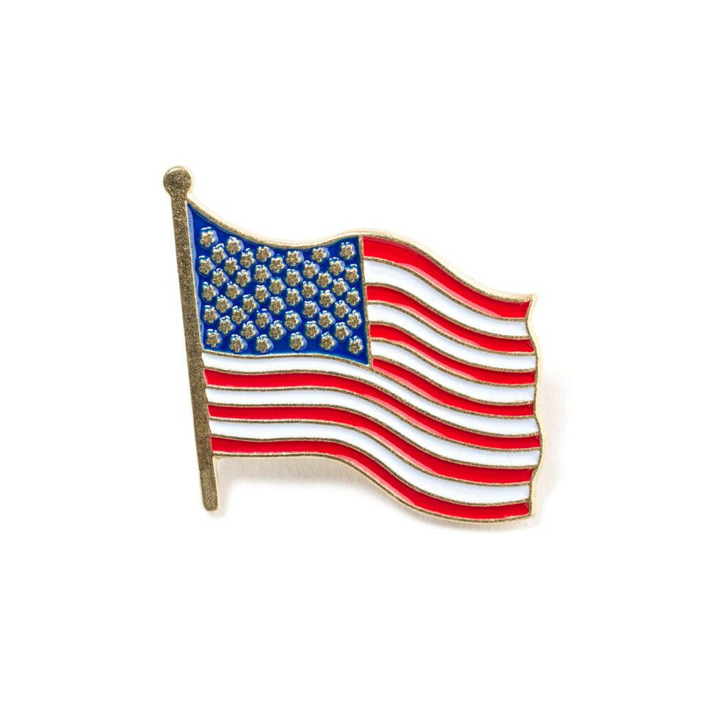 Top Quality Metal Patriotic Wavy American Flag Lapel Pin - Buy Now ...